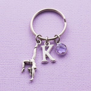 Personalized Gymnast Keychain Gymnast Keyring Floor - Etsy