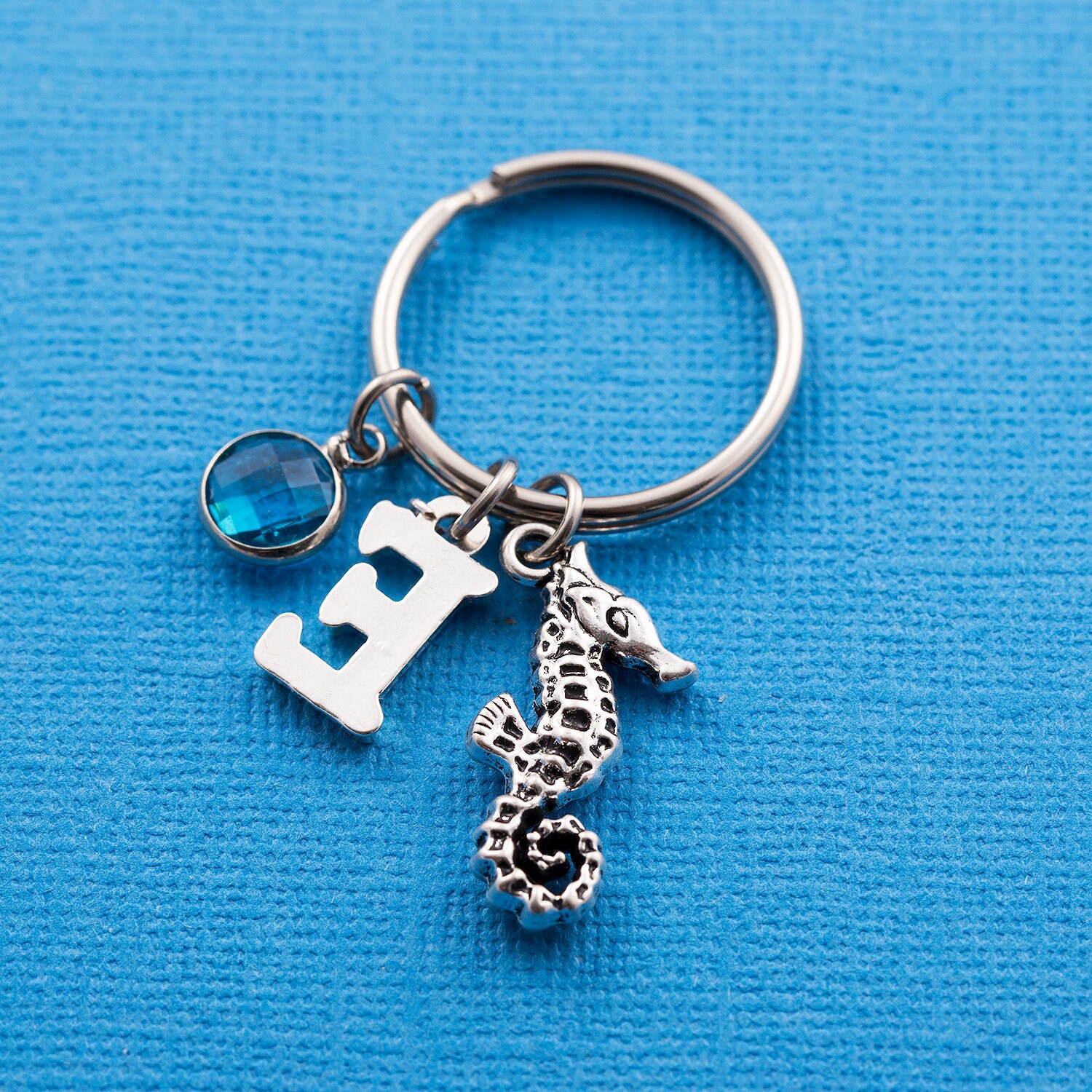 Personalized Seahorse Keychain Seahorse Keyring Personalized | Etsy