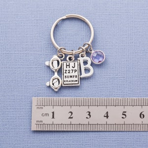 Personalized Optician Keyring Eye Test Chart Glasses Charm | Etsy