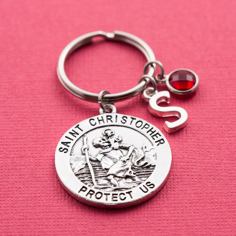 Personalized St Christopher Keychain St Christopher Keyring - Etsy UK