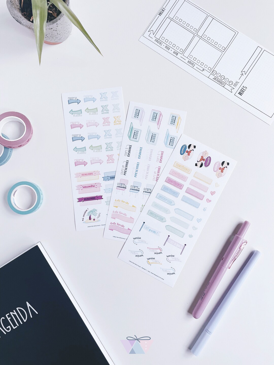 TRIO “college” Stickers | Reusable Stickers | Planners | Planner ...
