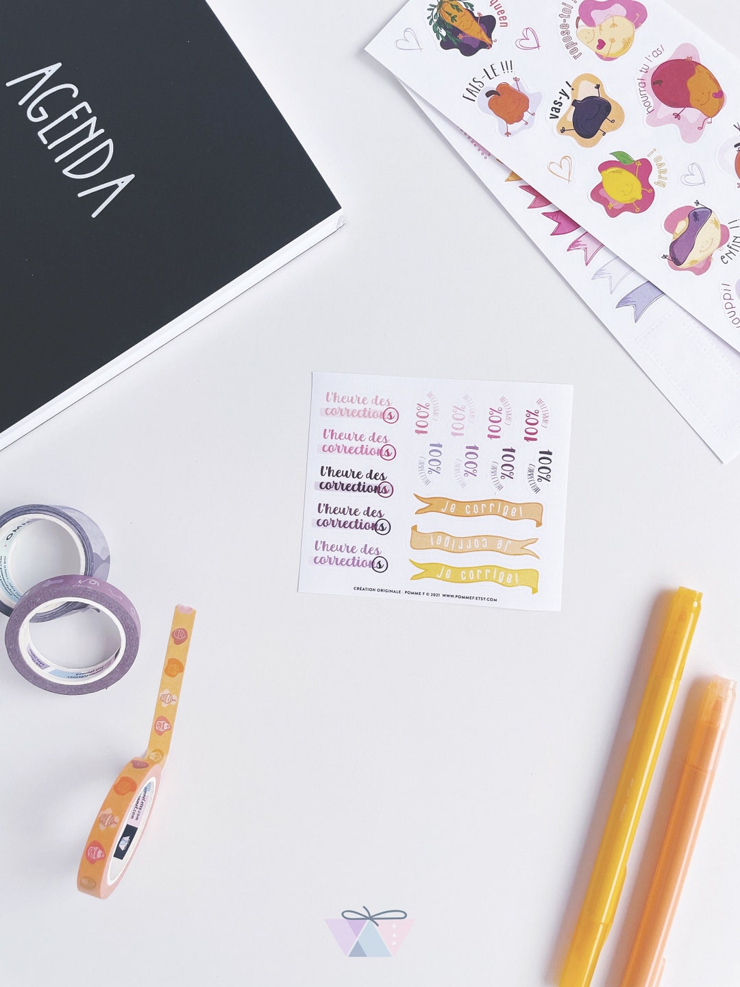 CORRECTION Stickers Small Leaf Reusable Stickers Planners Planner ...