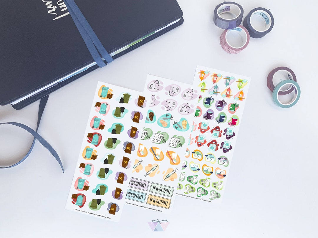 Trio Tasks and Appointments Stickers Reusable Stickers Planners Planner ...