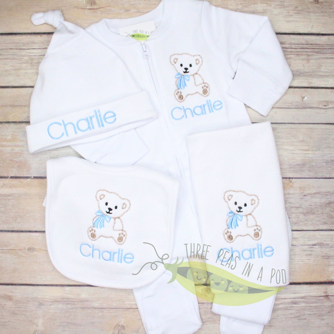 Monogrammed Baby Set, Personalized Newborn Coming Home Outfits, Newborn ...