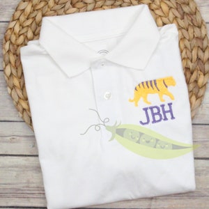 Tiger Polo Shirt, Boy Sports Collared Shirt, Simple Tiger Shirt - Etsy