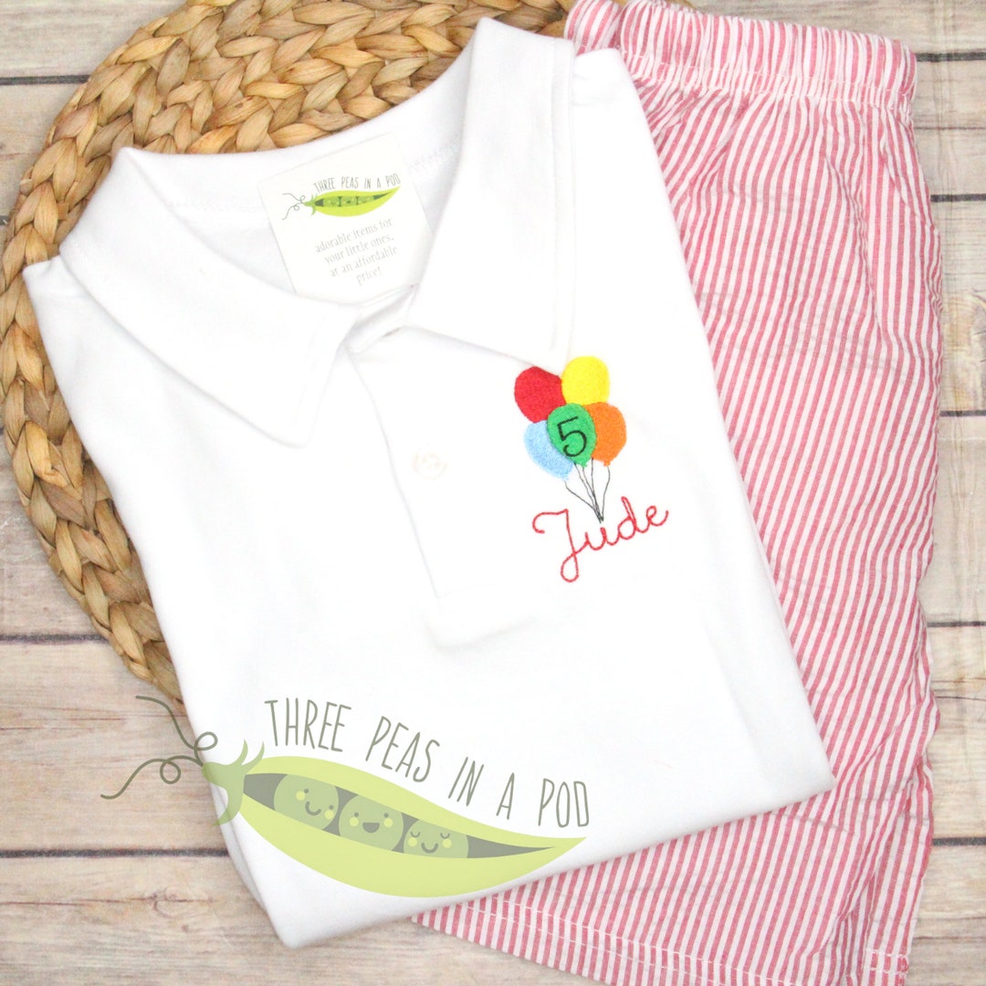 Birthday Boy Shirt, Balloon Polo Shirt, Birthday Polo Shirt - Etsy