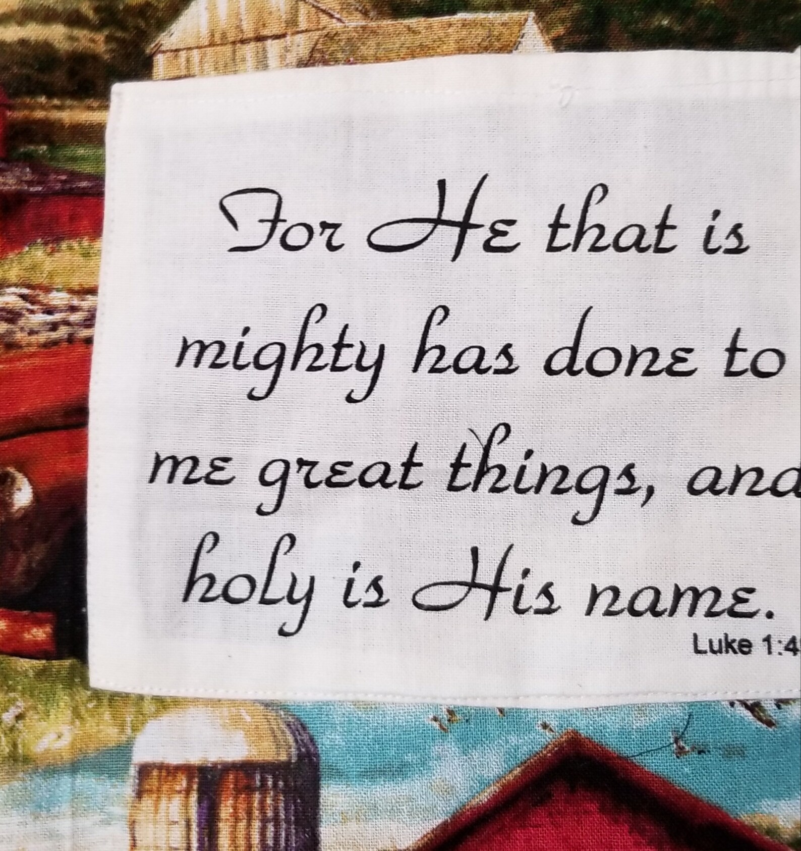 Farm Scene Apron With Bible Verse- Luke 1:39 - Etsy