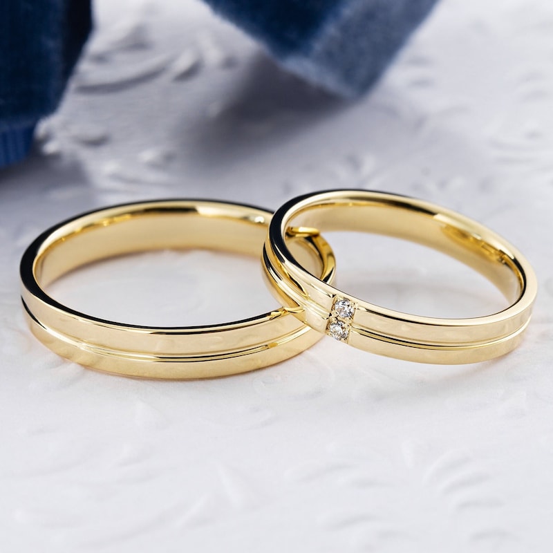 Simple Gold Wedding Rings - Etsy