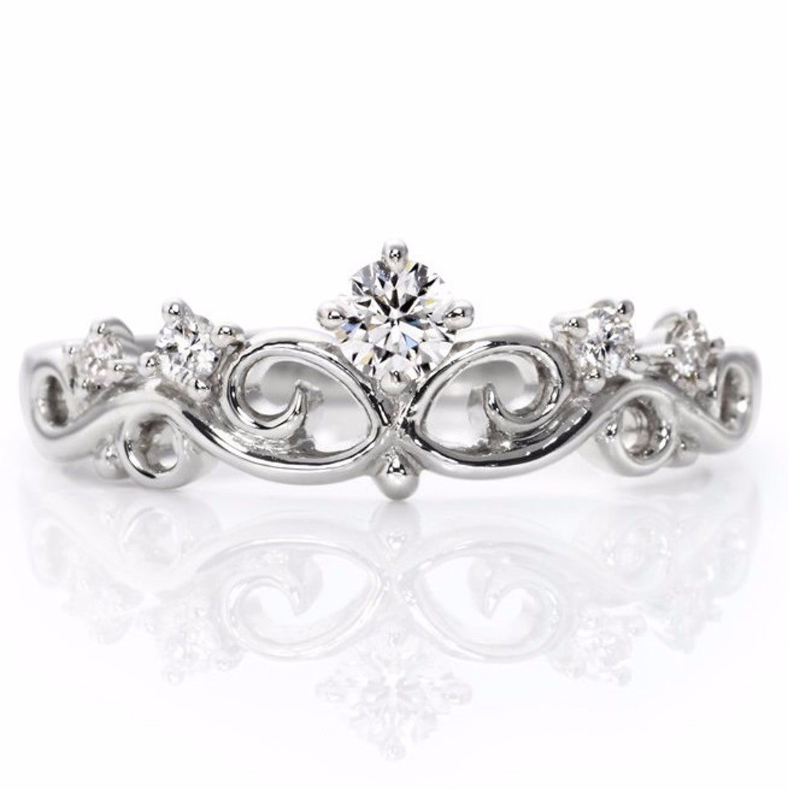 14k Gold Crown Ring. Queen Ring.princess Ring. Gold Crown - Etsy