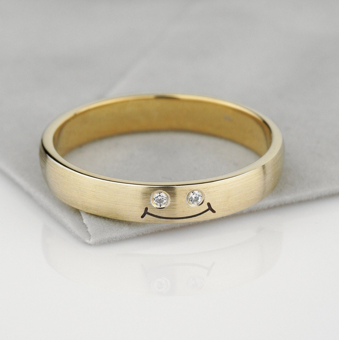 Gold Wedding Ring. Unique Gold Ring. Custom Gold Ring. Stackable Ring ...