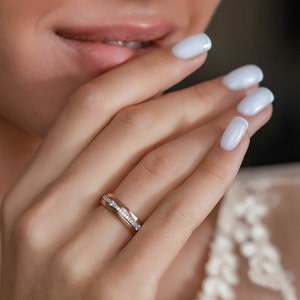 Two-tone Matching Wedding Bands With Black and White Diamonds. Unique ...