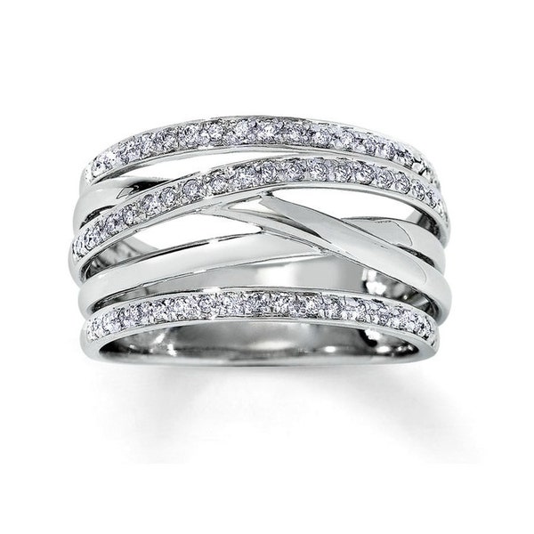 White Gold Ring - Etsy