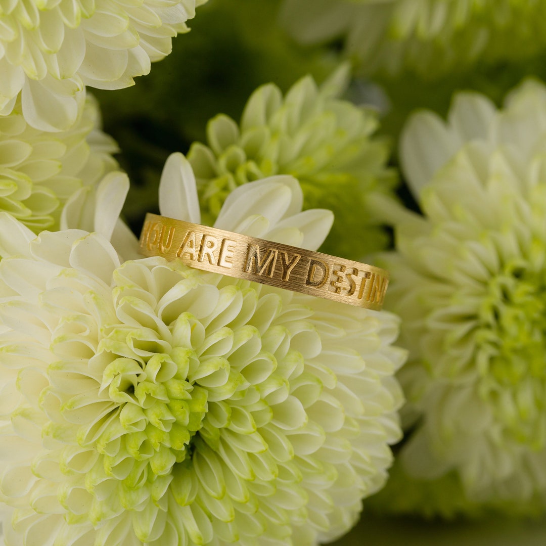 Personalized Ring With Your Own Inscription. Gold Ring. Custom Ring ...