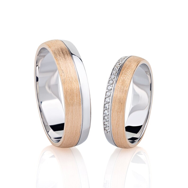 Matching Wedding Bands Made of 14k Gold. Wedding Rings Set. - Etsy