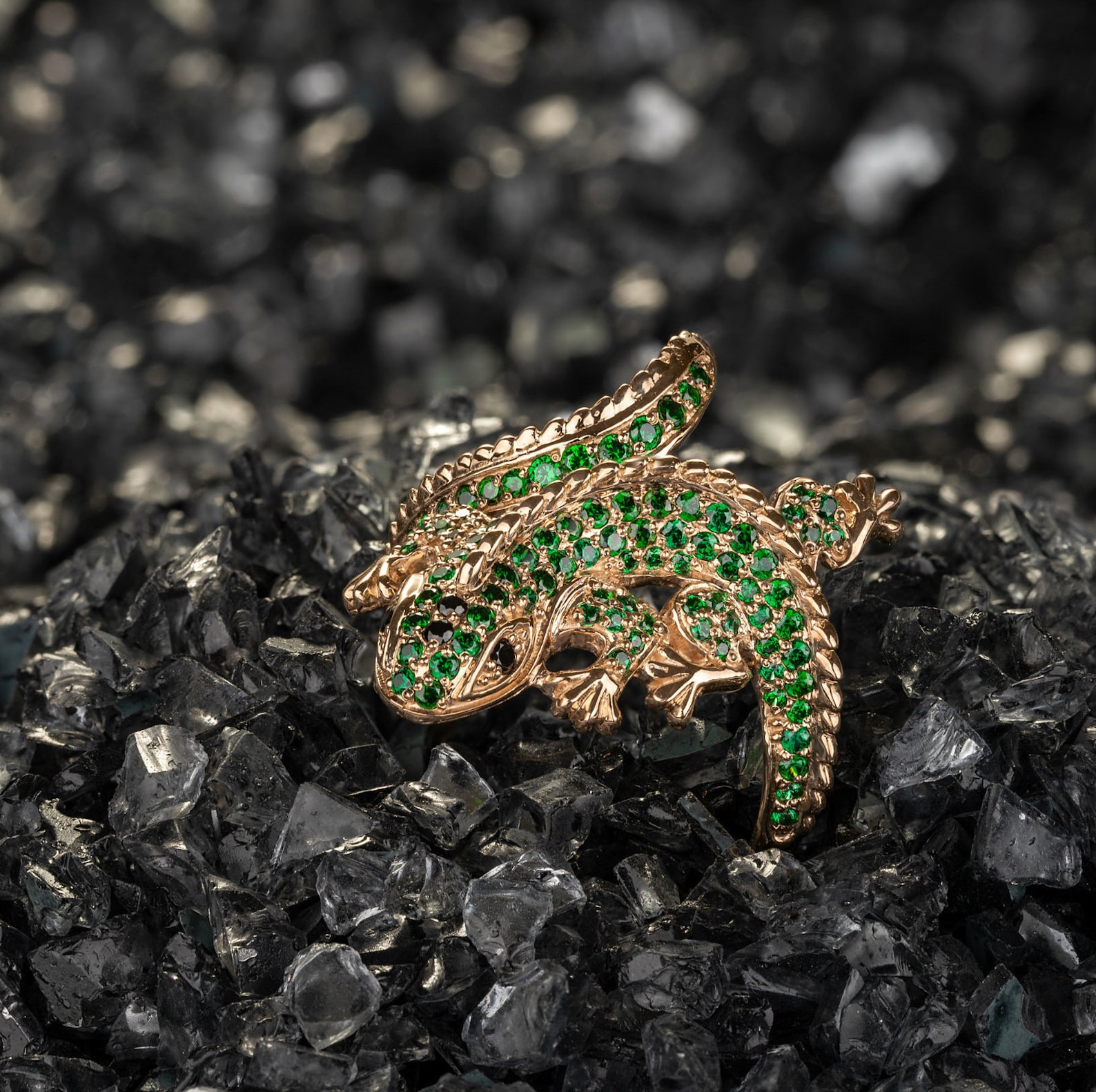 Gold Lizard Ring. Animal Ring. Statement Ring. Womens Rings. Ring for ...