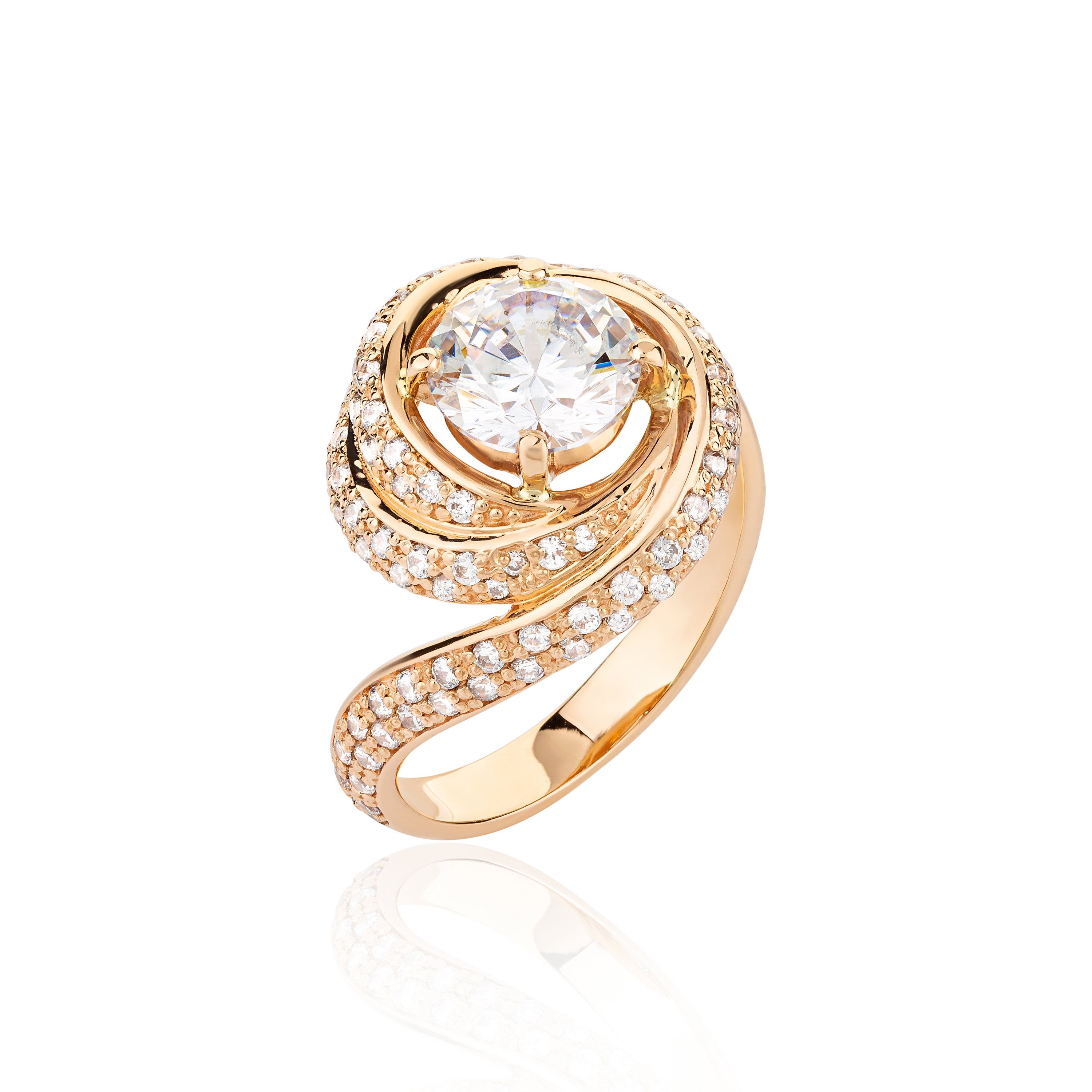 Solid Gold Statement Ring. Anniversary Gift. Promise Ring. - Etsy