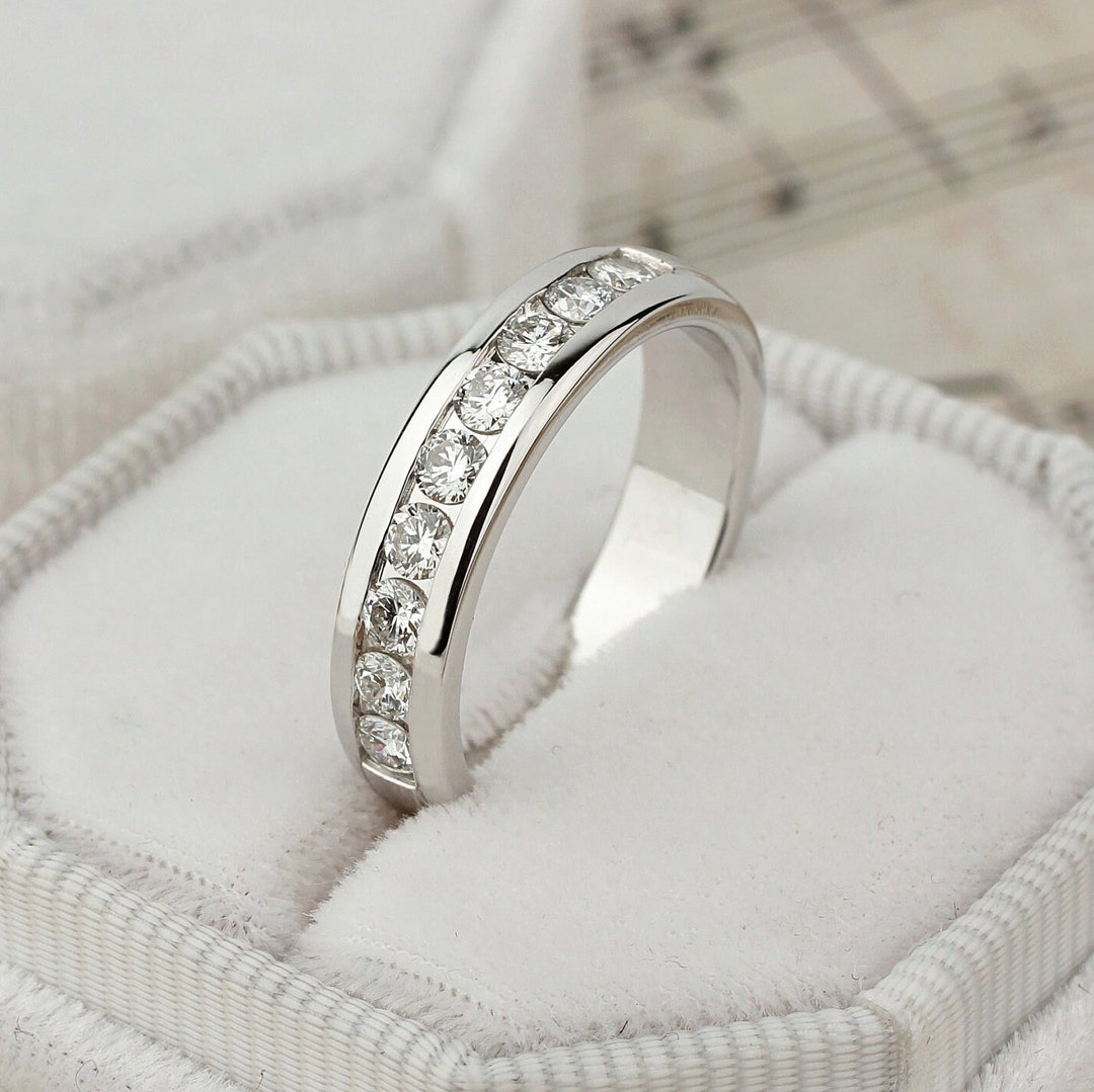 Moissanite Wedding Ring. Women's Wedding Ring. Wedding Bands Women ...