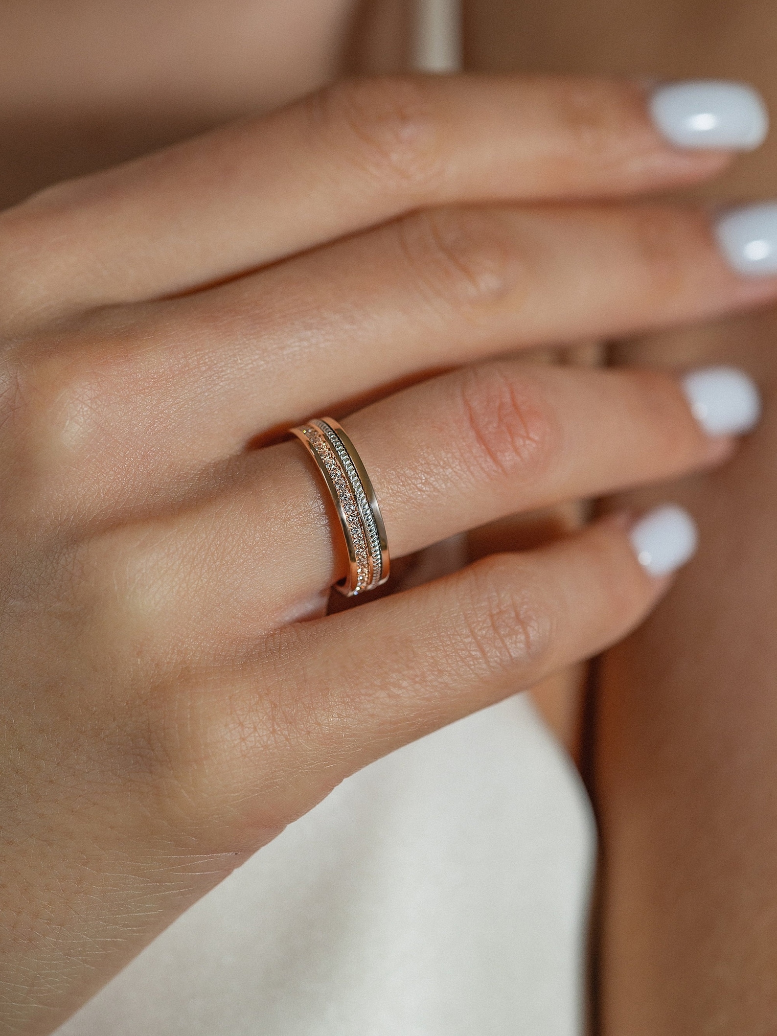 Unique Gold Women's Wedding Band. Gold Wedding Ring for - Etsy