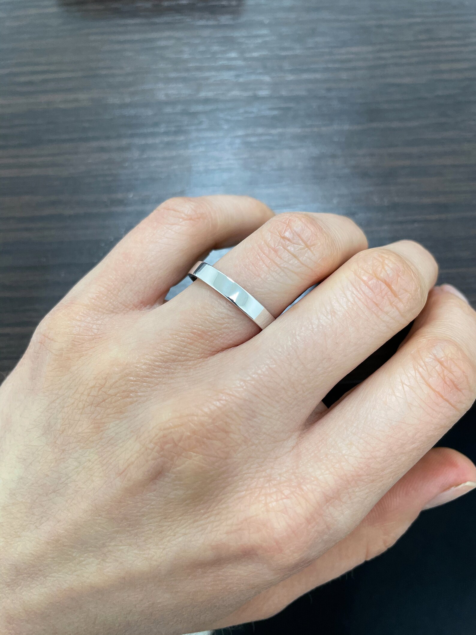 Plain Gold Wedding Bands With Princess Cut Diamond. Couple | Etsy