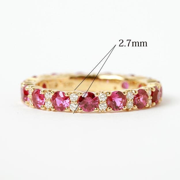 Ruby and Diamond Eternity Ring. Ruby Eternity Band.diamond - Etsy