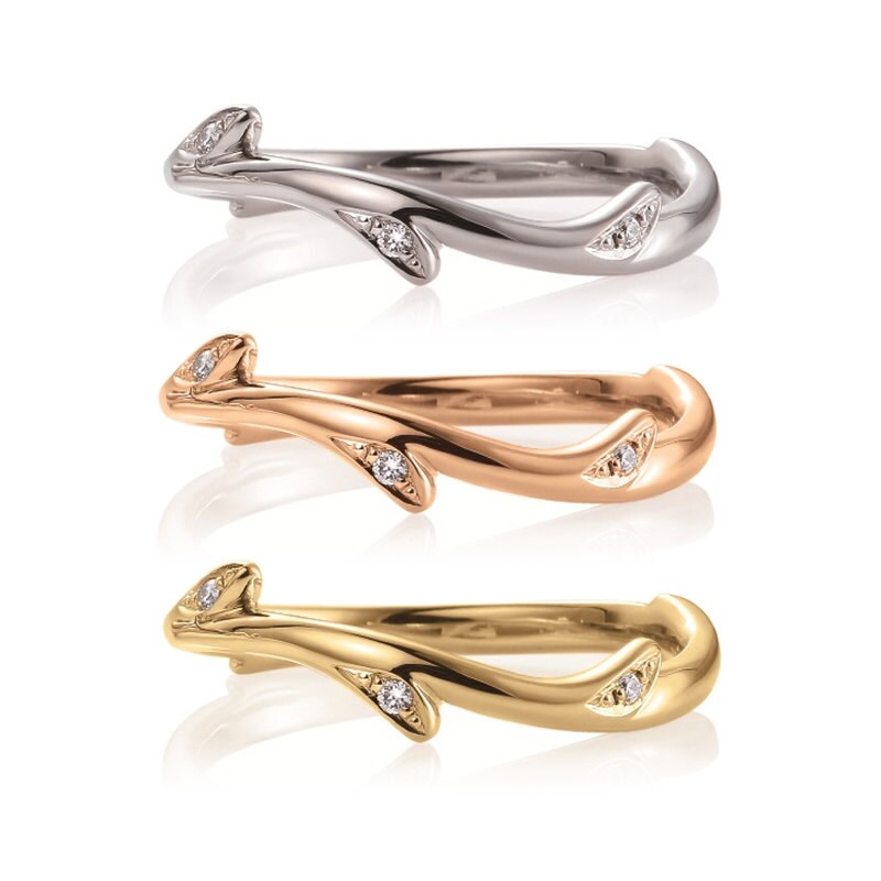 14k Gold Flower Rings Set. Engagement and Wedding Rings Set. - Etsy