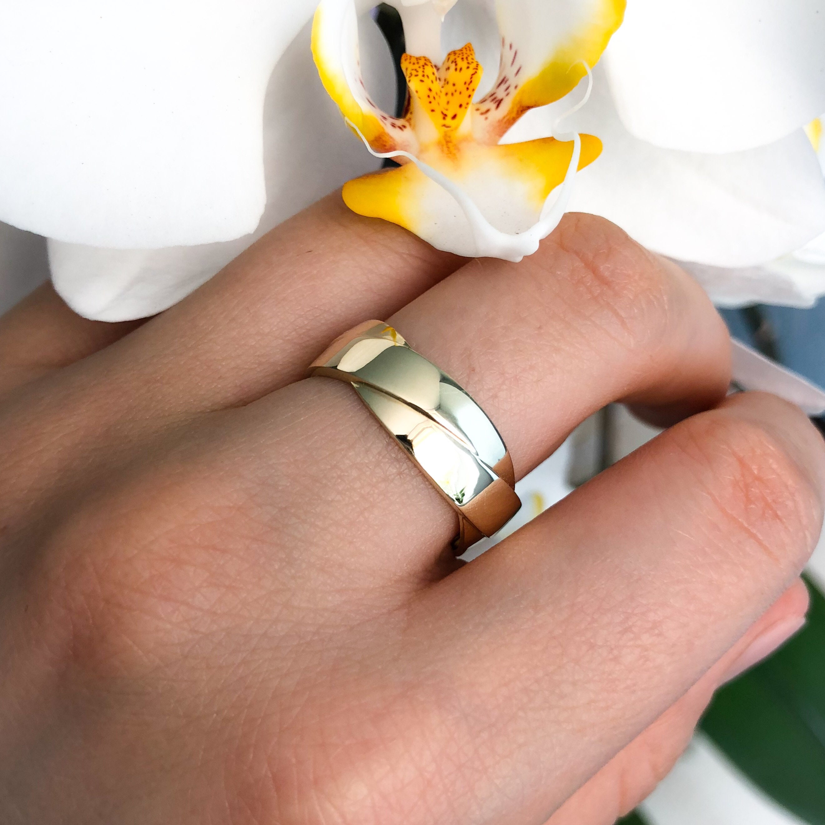 Braided Wedding Rings. Unique Wedding Bands. Couple Rings. - Etsy