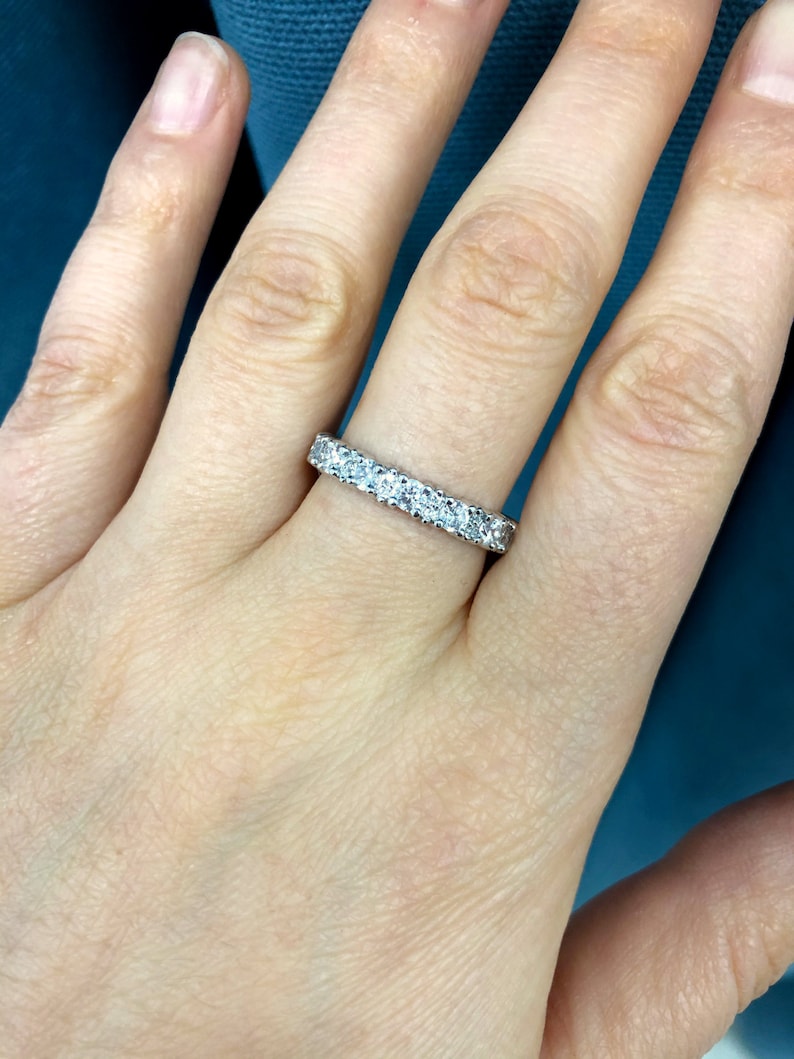 Eternity Ring Made of Solid 14k Gold. Stackable Ring. | Etsy