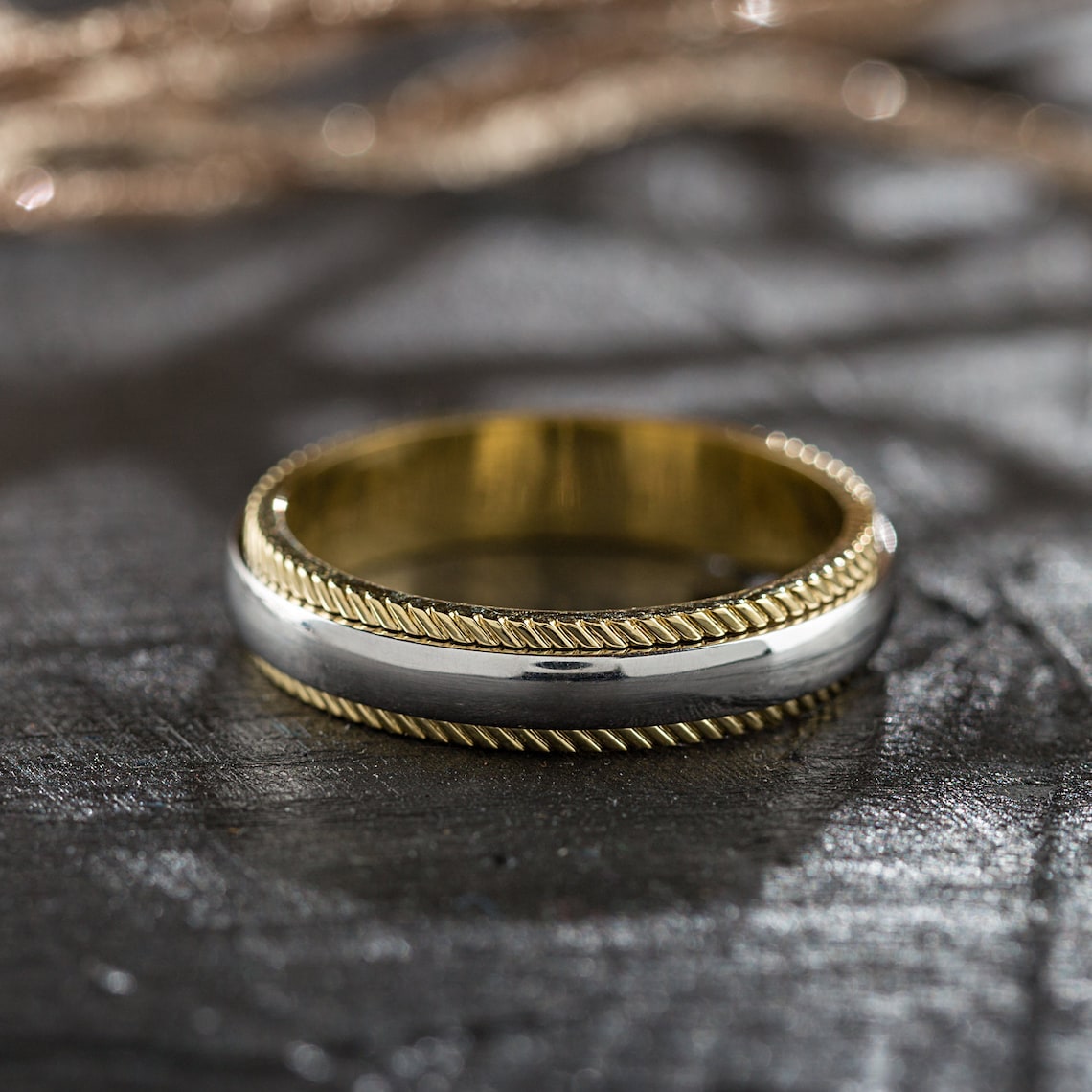 Milgrain Wedding Band. Milgrain Ring. Solid Gold Ring. Wedding - Etsy