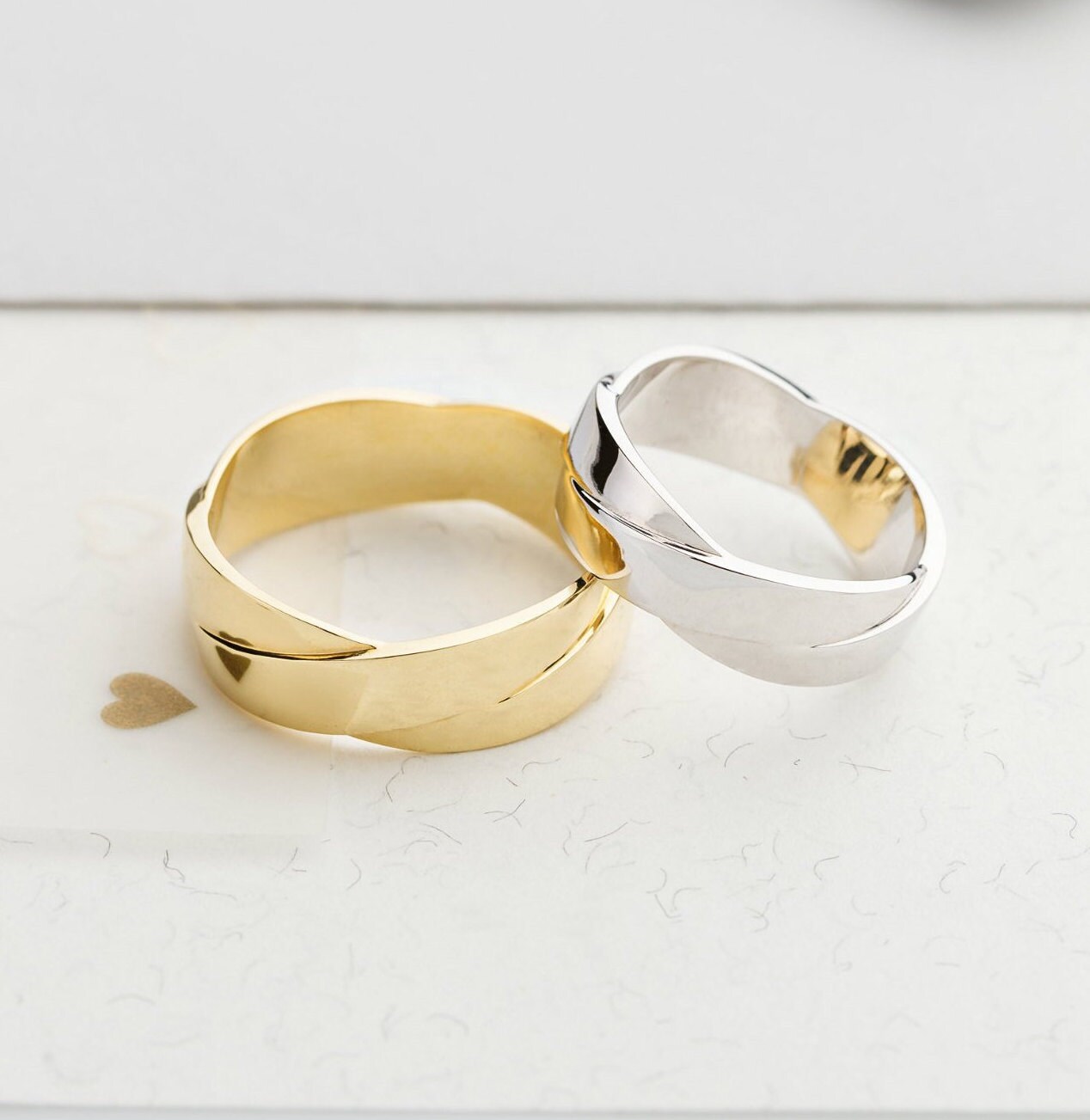 Braided Wedding Rings. Unique Wedding Bands. Couple Rings. - Etsy