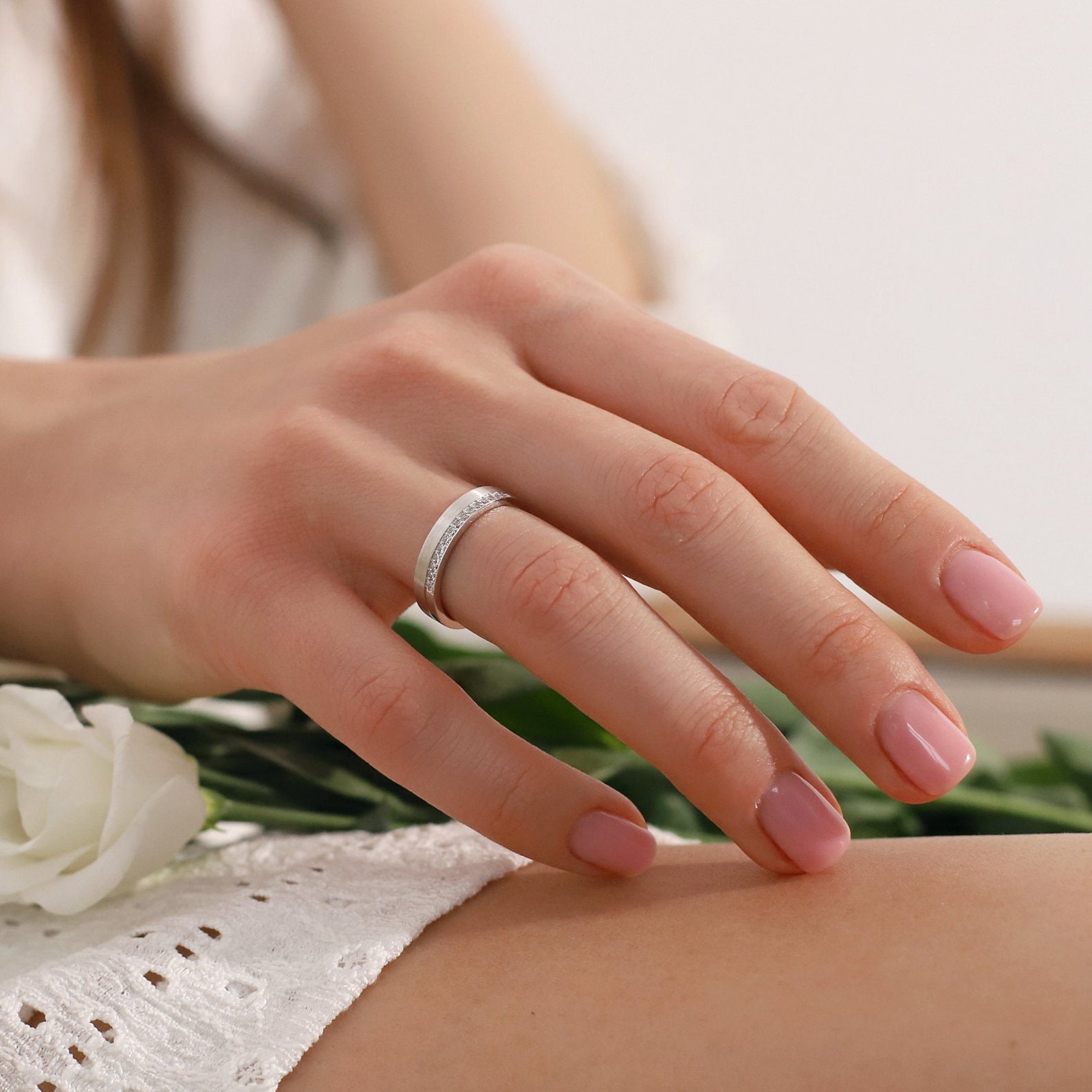 Gold Wedding Bands With Diamonds. Matching Wedding Rings. His - Etsy