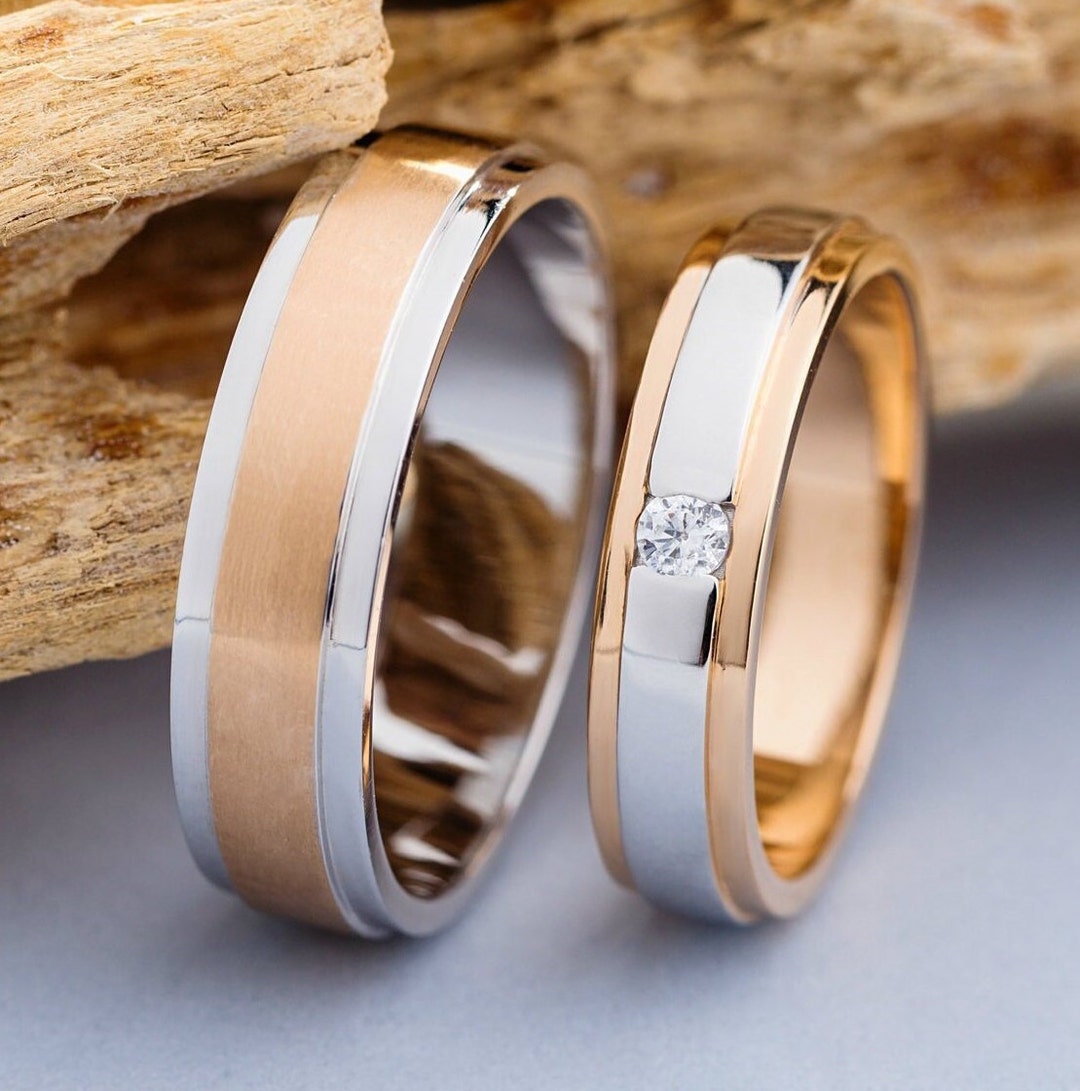 Matching Wedding Rings. Wedding Rings Set. Wedding Bands His and Hers ...