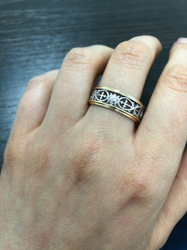 Matching Wedding Rings Set With Infinity Sign. Unique Wedding - Etsy