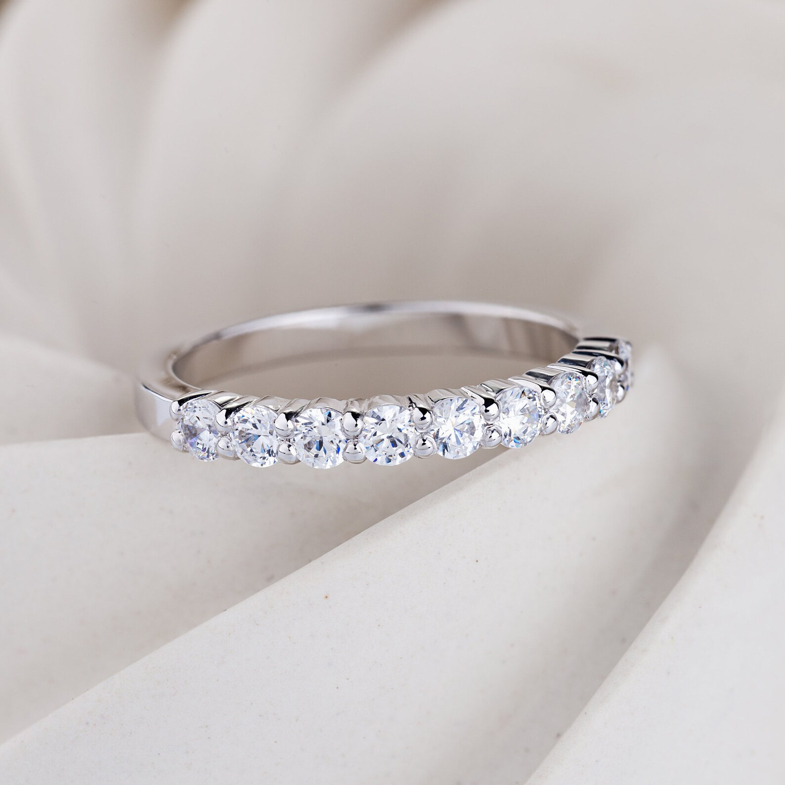 Wedding Rings Set for Groom and Bride. White Gold Diamond | Etsy