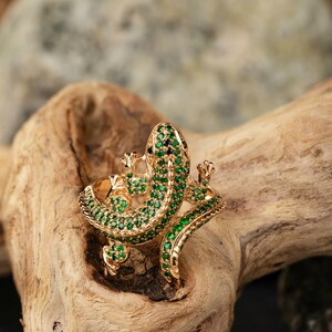 Gold Lizard Ring. Animal Ring. Statement Ring. Womens Rings. Ring for ...