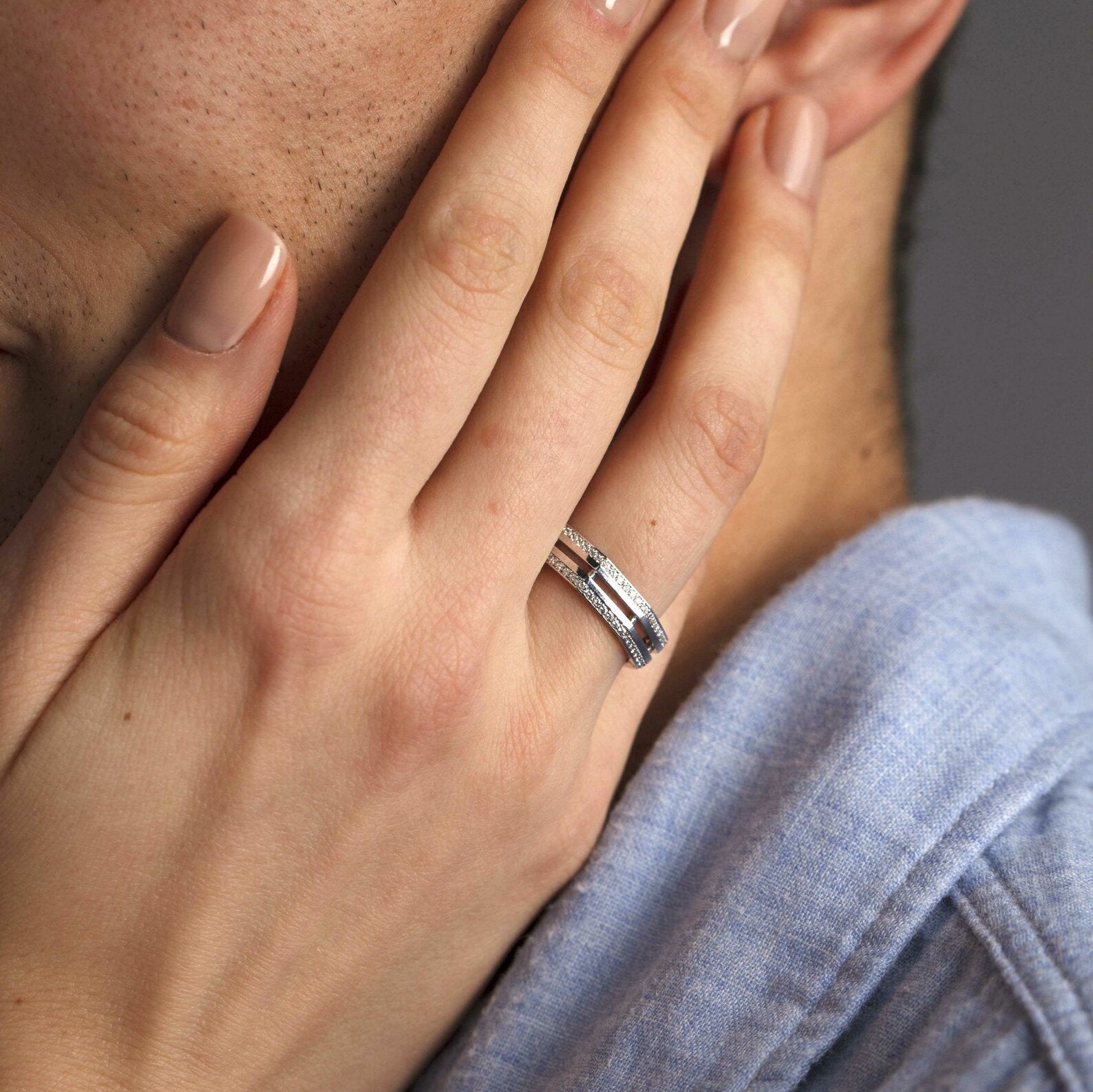 Unique Wedding Rings Set Made of Solid Gold. Matching Wedding - Etsy