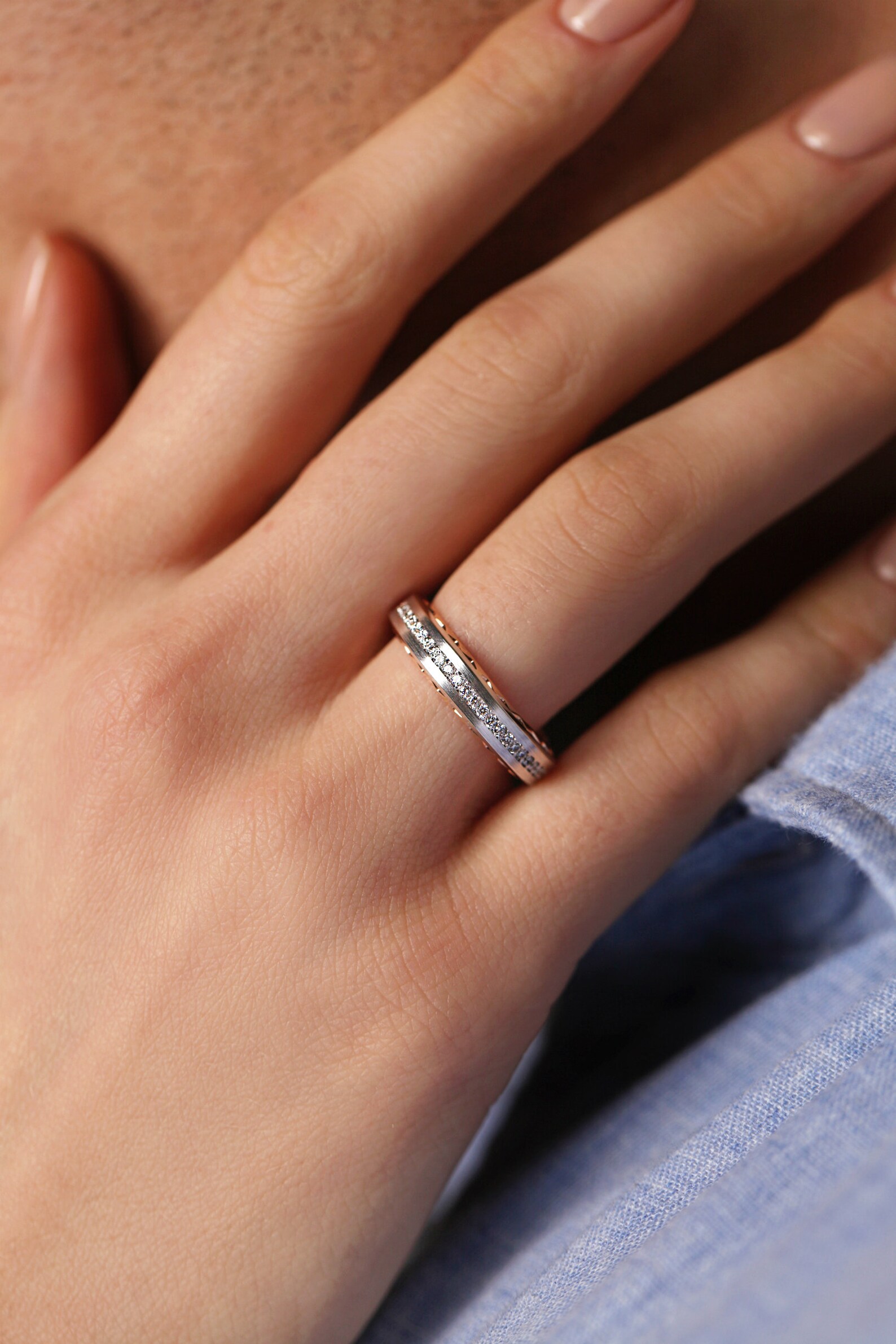 Gold Wedding Bands With Unique Design. Wedding Rings Set. - Etsy