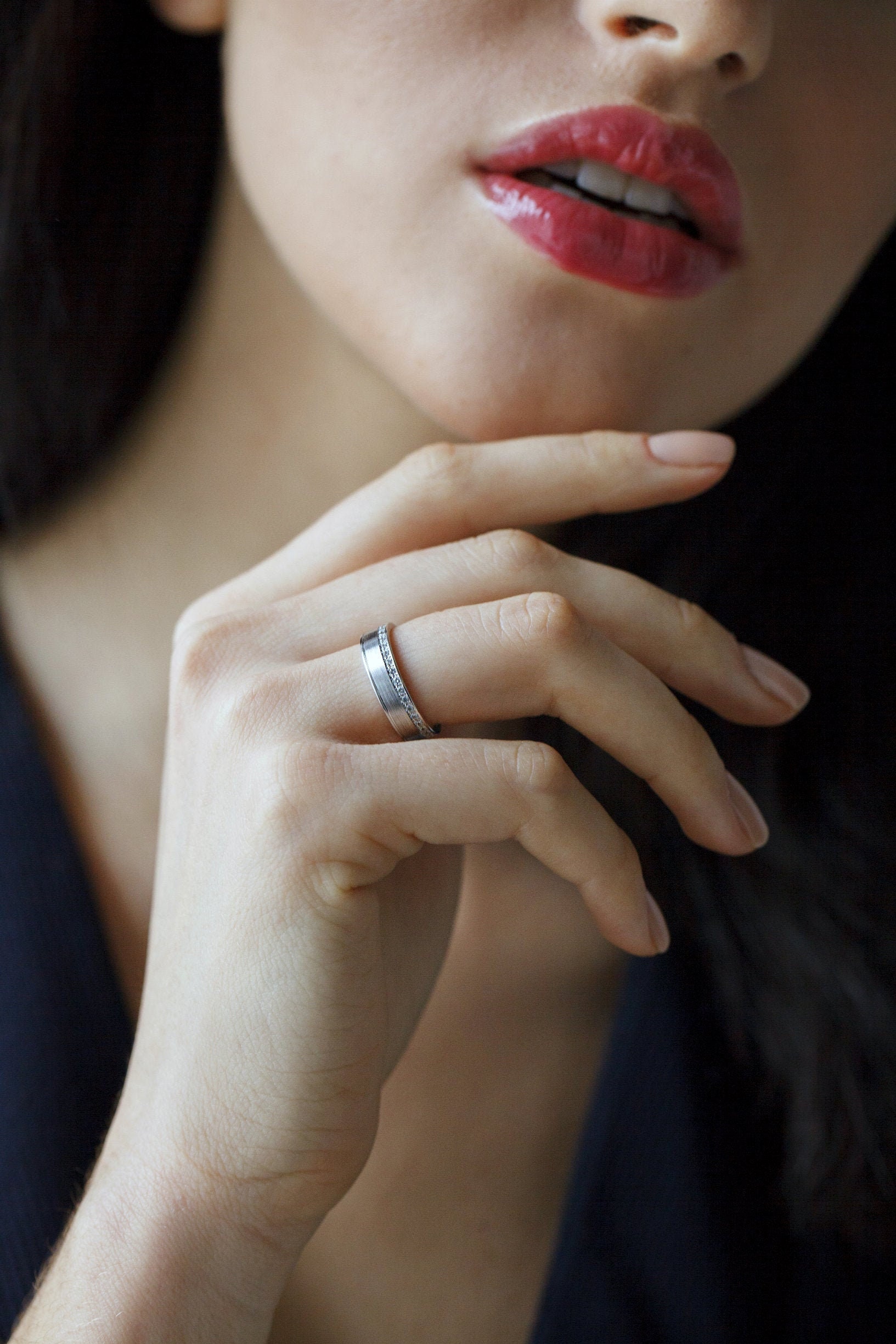 His and Hers Wedding Bands Made of 14k Gold With Diamonds. | Etsy