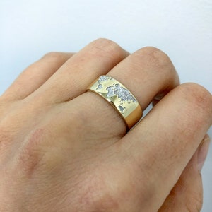 Unique 14k Gold Ring With World Map. Custom Made Ring. World Map ...