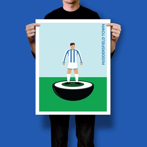 Retro Illustrated Subbuteo Style Table Football Player Poster Print ...