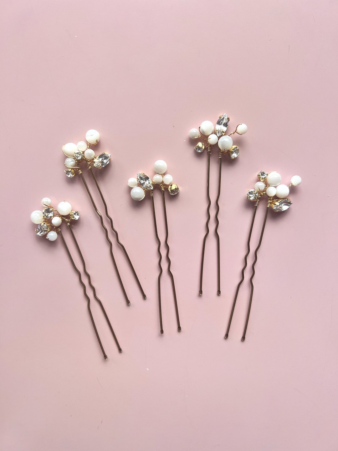 PEARL PIN GIFT Pearl Crystal Pins Bridal Hair Pins Bridesmaid Proposal ...