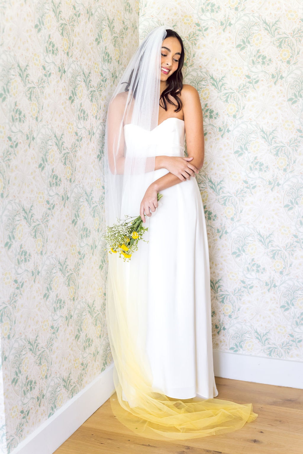 OMBRE TULLE VEIL Colored Veil, Dip Dyed Veil, Tulle Wedding Accessories ...