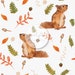 Woodland Squirrel Seamless Pattern / Fabric Design / Surface Pattern ...
