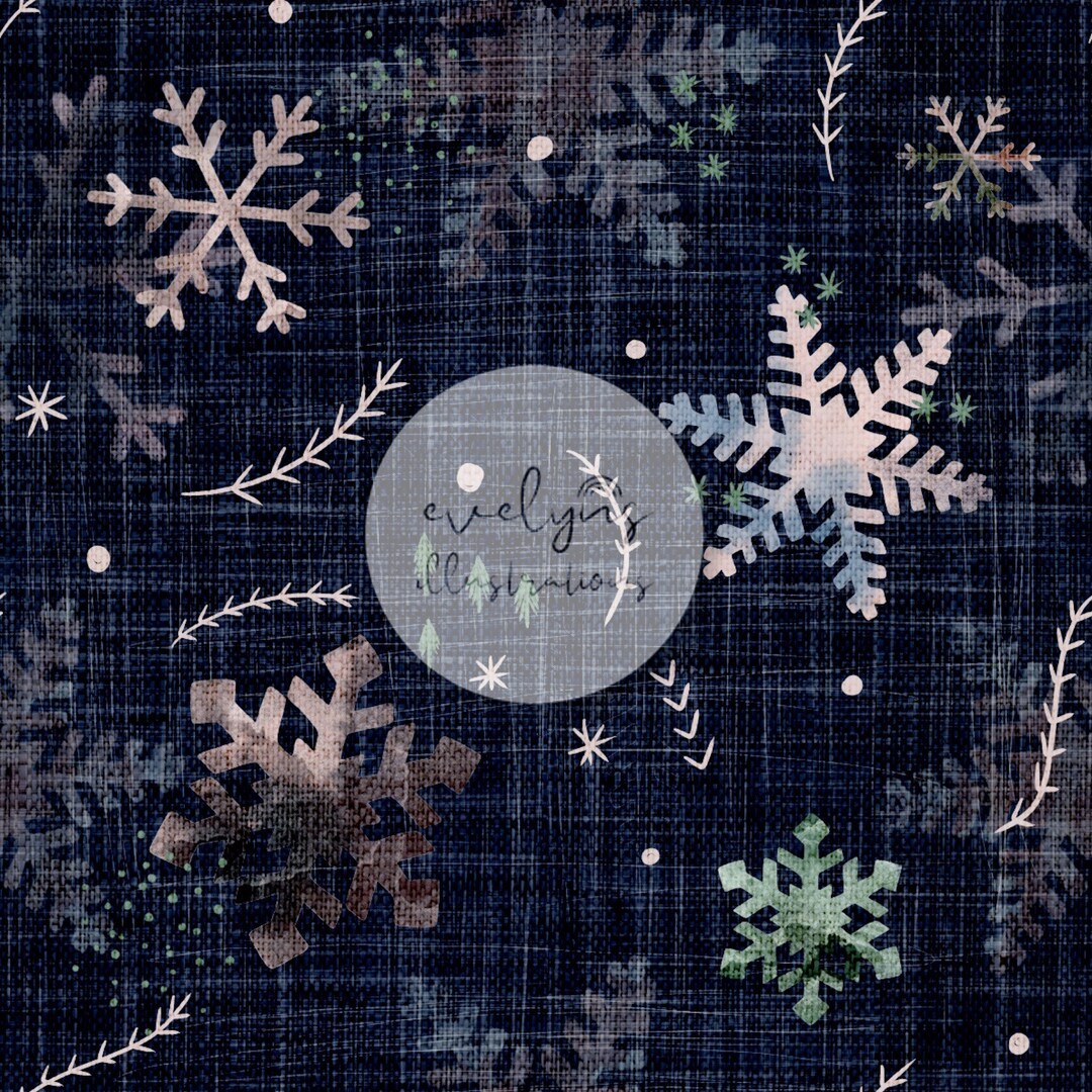Twilight Snow Seamless Pattern / Fabric Design / Surface Pattern ...