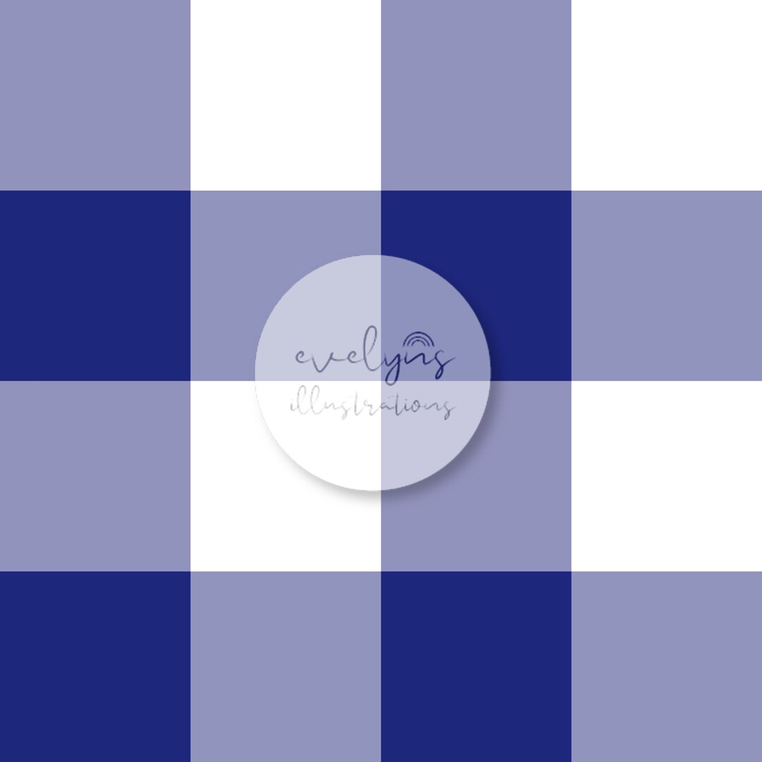 Navy Blue Gingham Seamless Pattern / Fabric Design / Surface Pattern ...