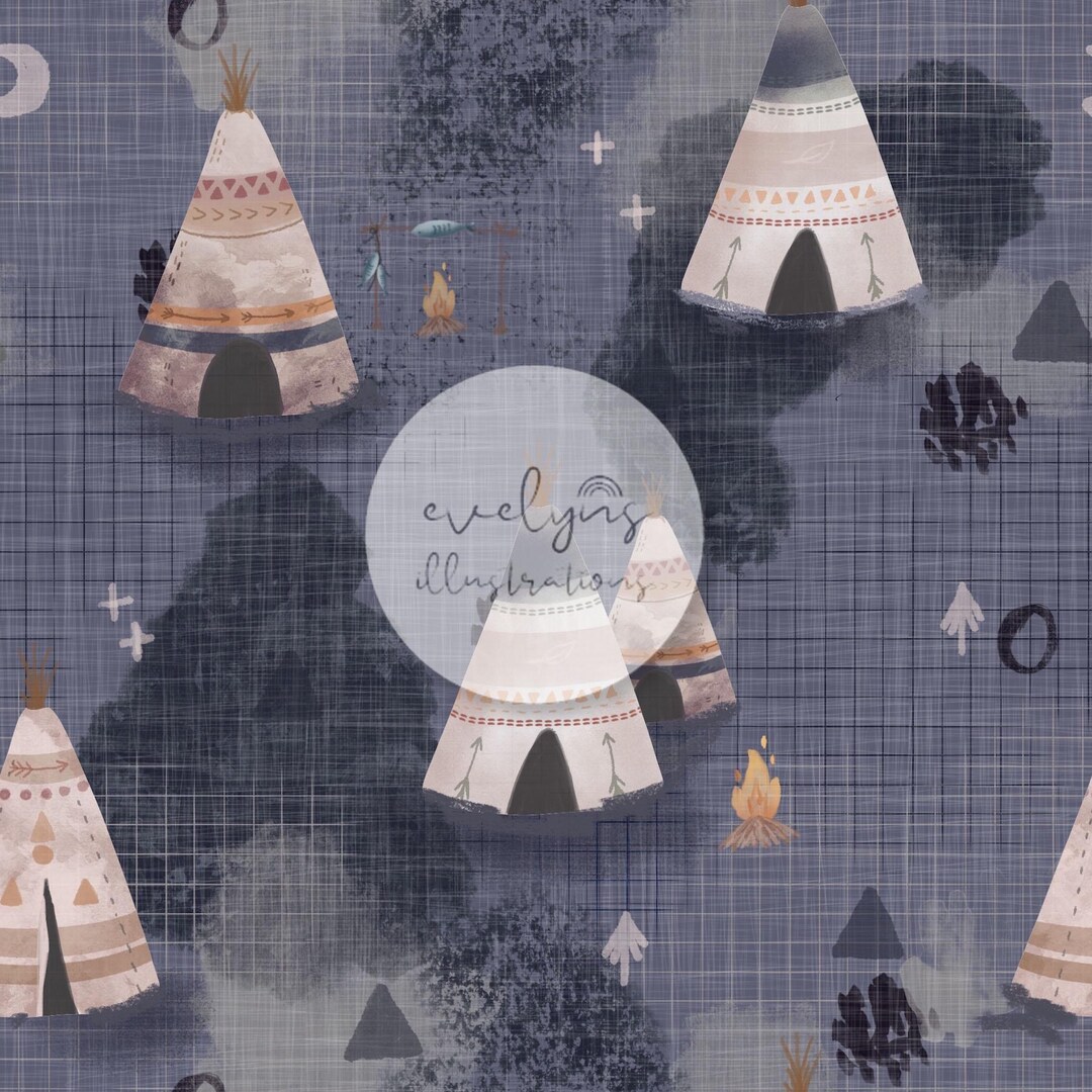 Total Teepee Tent Seamless Pattern / Fabric Design / Surface Pattern ...