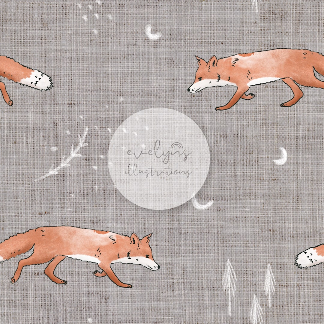 Fox Seamless Pattern / Fabric Design / Surface Pattern / Digital Paper ...