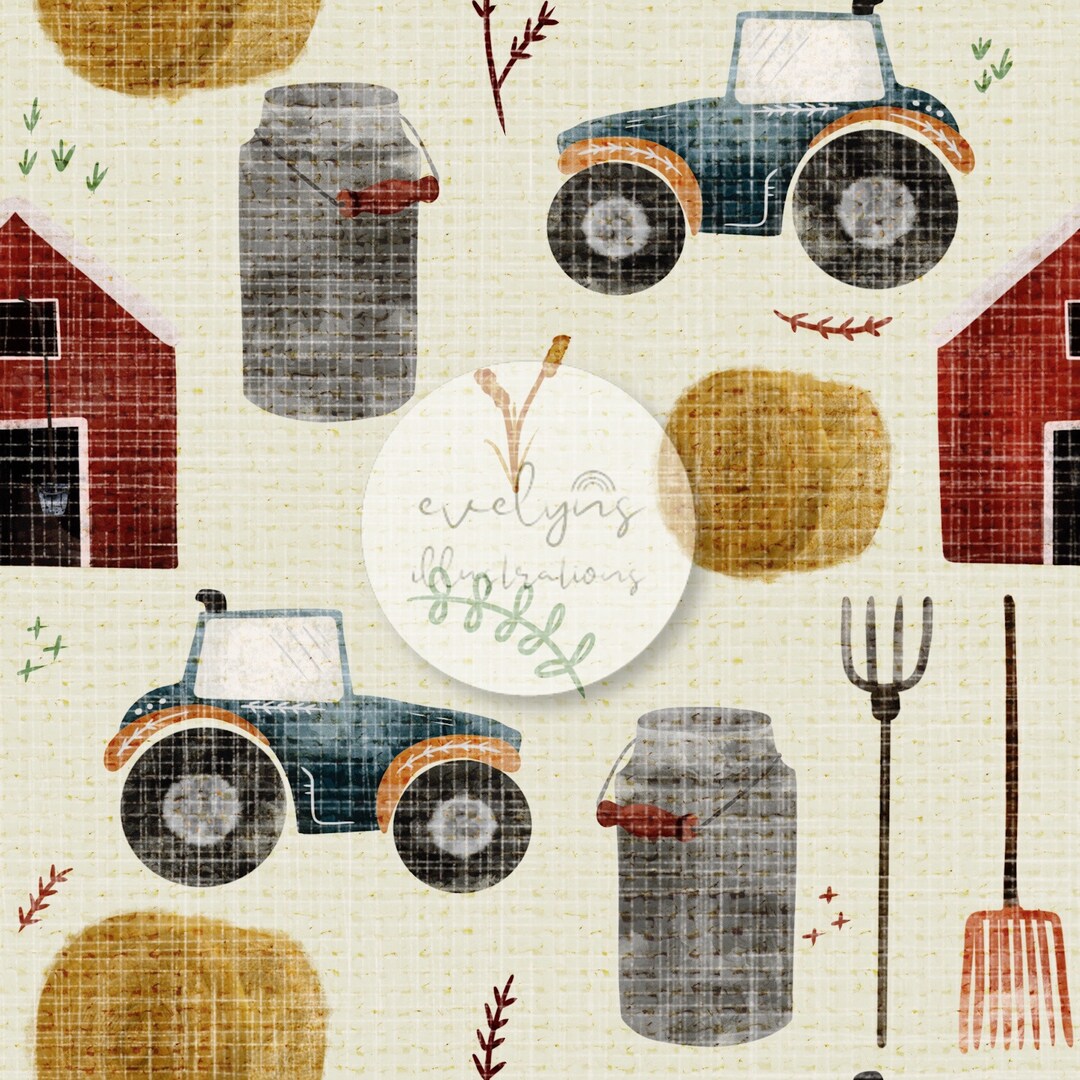 Farmyard Days Seamless Pattern / Fabric Design / Surface Pattern ...