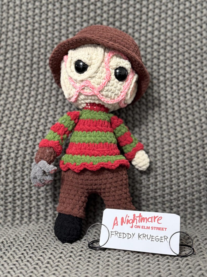 Freddy Krueger Plushie, Handmade Horror Doll - Etsy