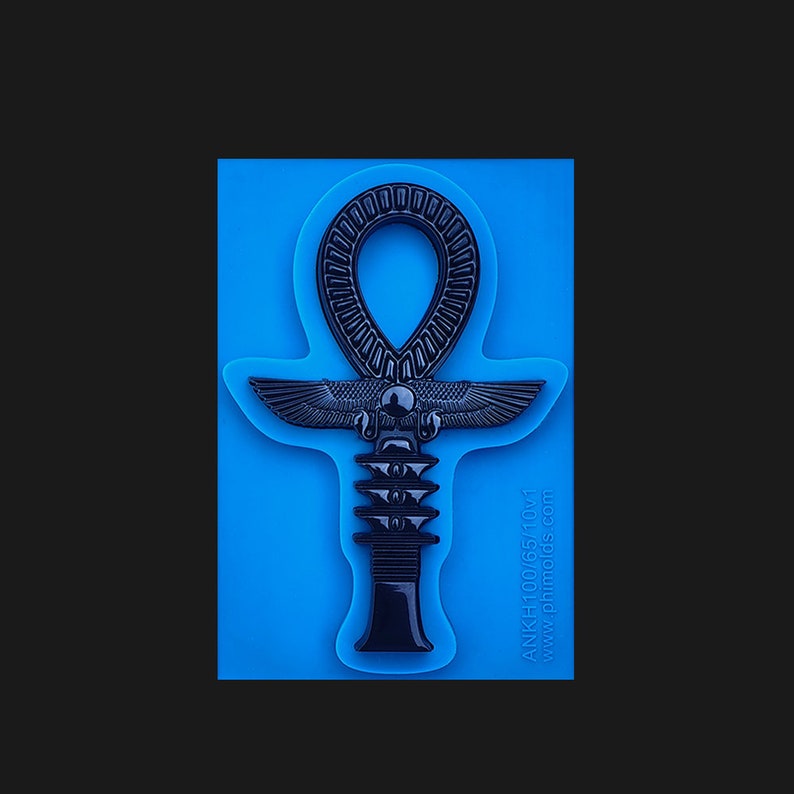ANKH Key of Life Silicone Mold - Winged Sun God Design With Djed ...