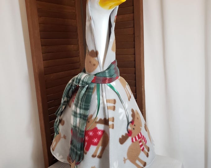 Winter Moose Cape and Scarf, Porch Lawn Goose Outfit Clothes, Fits 25 ...